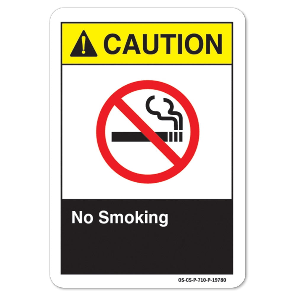 ANSI Caution Sign - No Smoking | Aluminum Sign | Protect Your Business ...