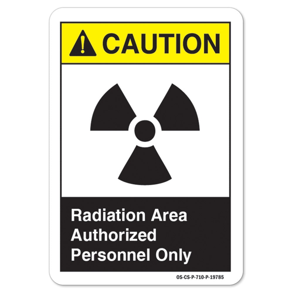 ANSI Caution Sign - Radiation Area Authorized Personnel Only | Decal ...