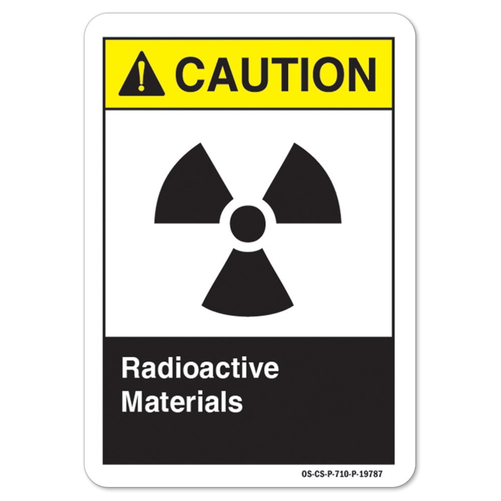 ANSI Caution Sign - Radioactive Materials | Plastic Sign | Protect Your ...