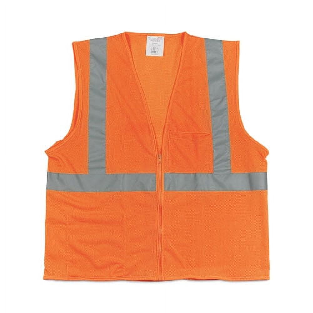 ANSI Class 2 Hook and Loop Safety Vest, 2X-Large, Hi-Viz Orange ...
