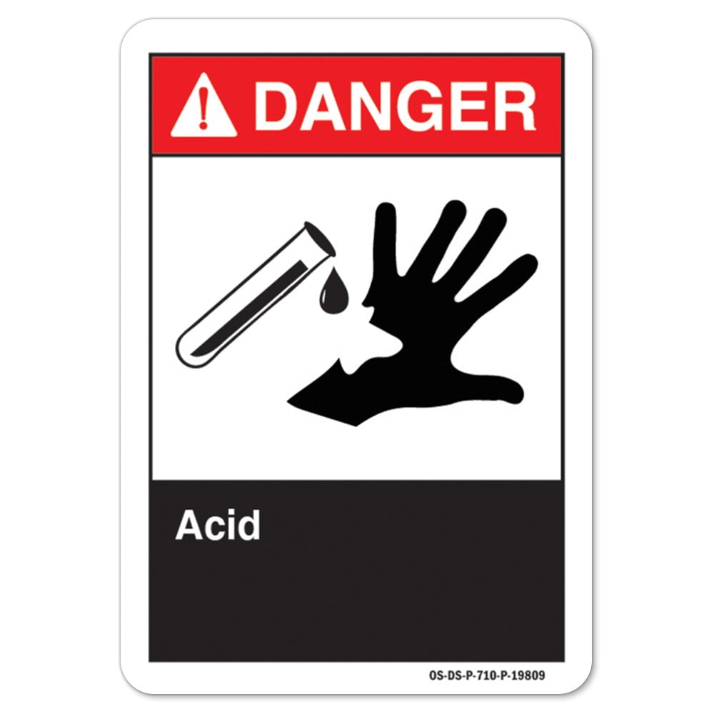 ANSI Danger Sign - Acid | Plastic Sign | Protect Your Business, Work ...