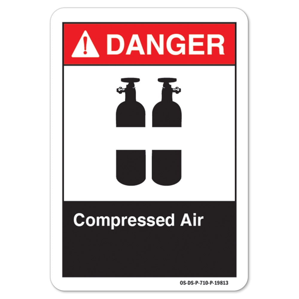 ANSI Danger Sign - Compressed Air | Aluminum Sign | Protect Your ...