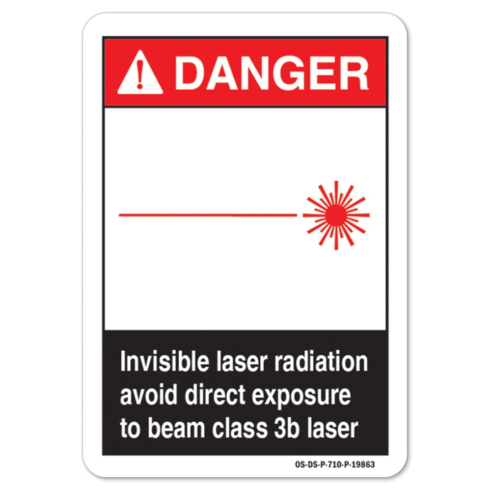 ANSI Danger Sign - Invisible Laser Radiation Avoid Direct Exposure To ...