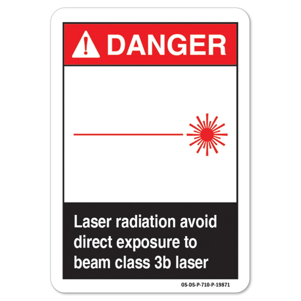 ANSI Danger Sign - Laser Radiation Avoid Direct Exposure To Beam Class ...
