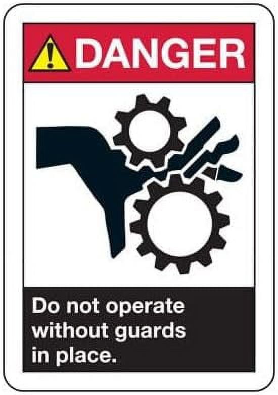 ANSI Danger Signs - Do Not Operate Without Guards Safety & Compliance ...