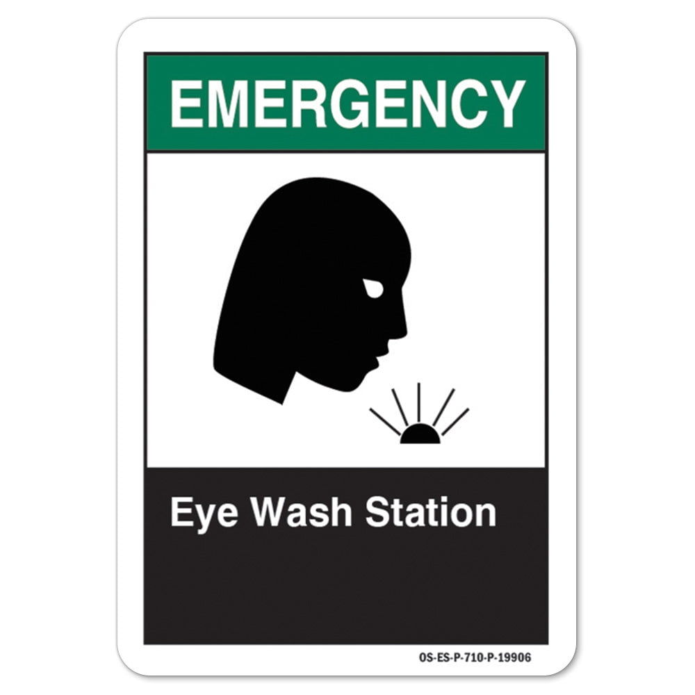 ANSI Emergency Sign - Eye Wash Station | Decal | Protect Your Business ...