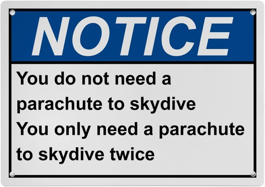 ANSI Horizontal Novelty Sign - 8"x12" Weatherproof Plastic UV Resistant ...