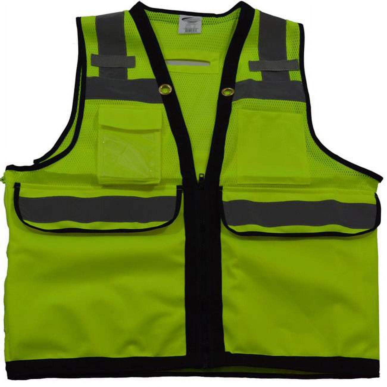 ANSI-ISEA Class 2 Deluxe 8-Pocket High Visibility Heavy Duty Surveyors ...