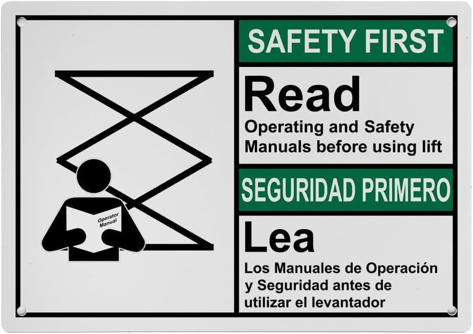 ANSI Machine Safety Sign 8"x12" Weatherproof Plastic Safety Sign (Read ...
