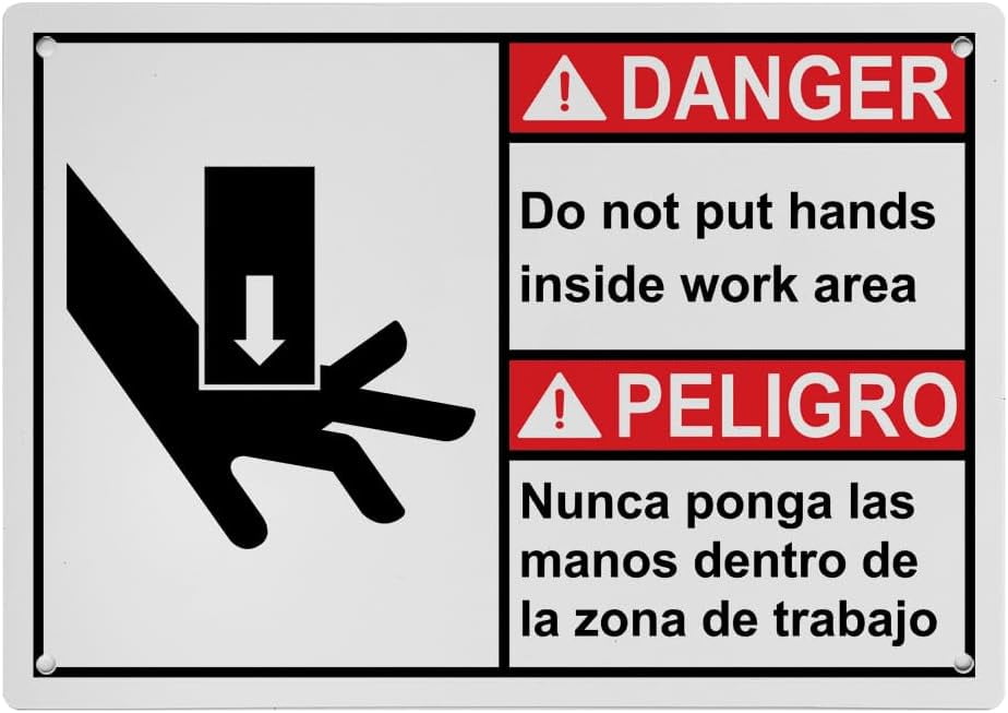 ANSI Machine Safety Sign 8"x12" Weatherproof UV Resistant Indoor ...