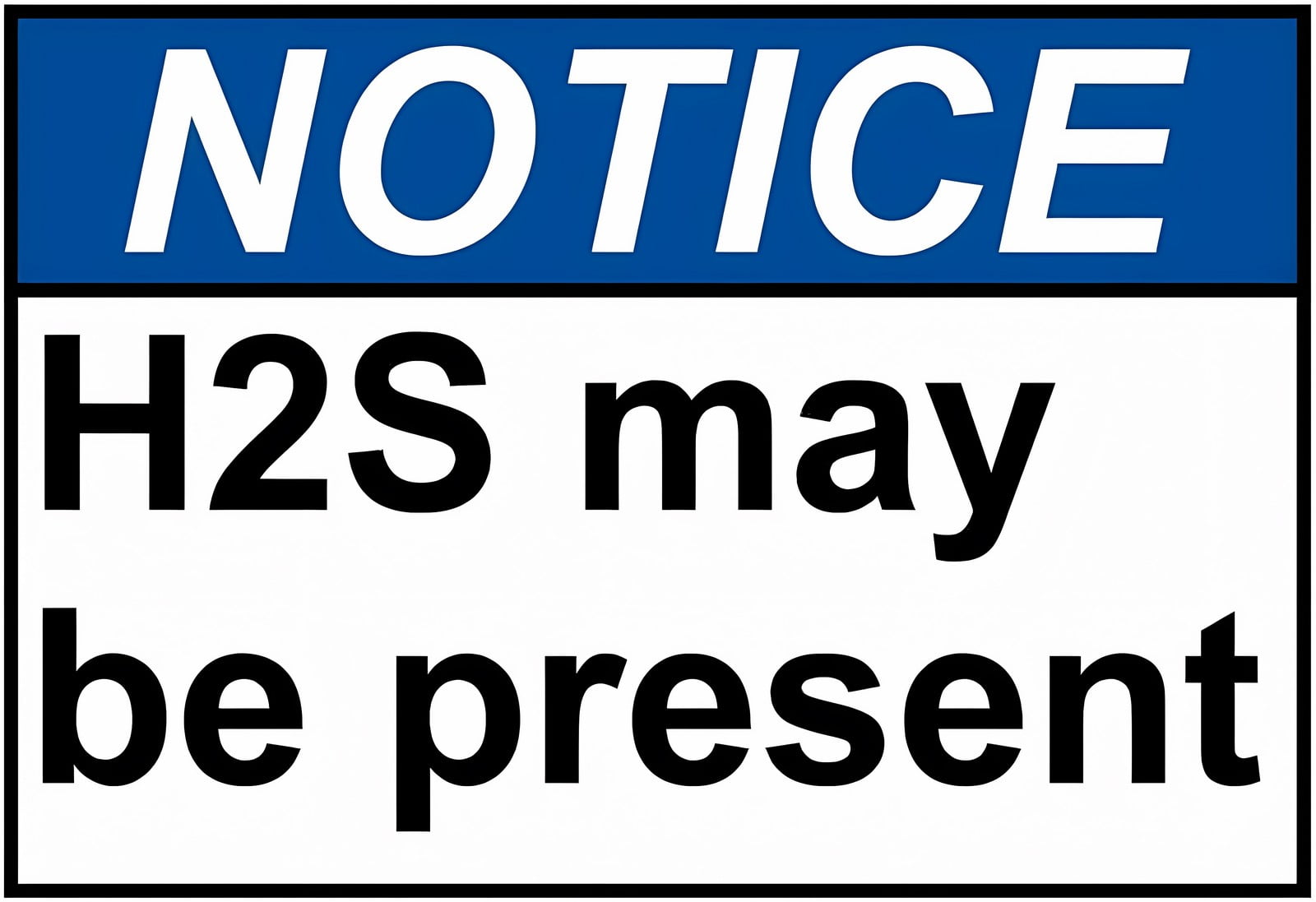 ANSI Notice H2S May be Present Gas Line Safety Warning Metal Tin Sign ...