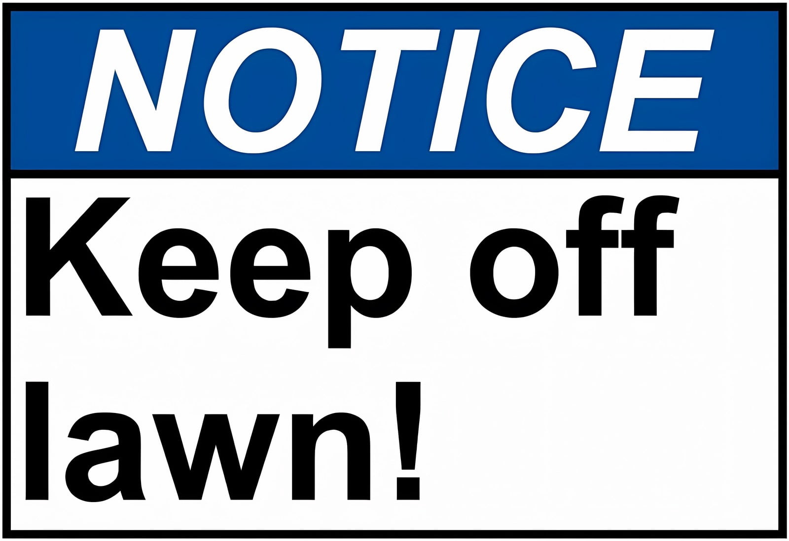 ANSI Notice Keep Off Lawn! Pesticide Safety Warning Metal Tin Sign 12 x ...