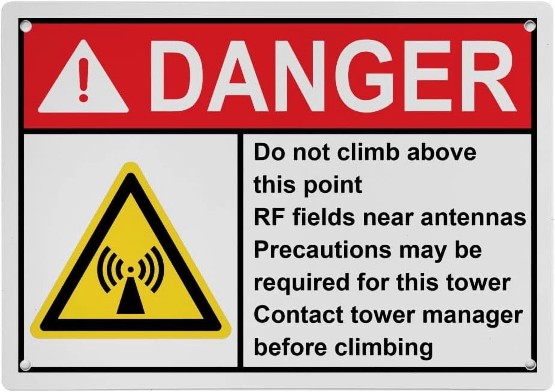 ANSI Restricted Access Sign 8"x12" Weatherproof UV Resistant Plastic ...
