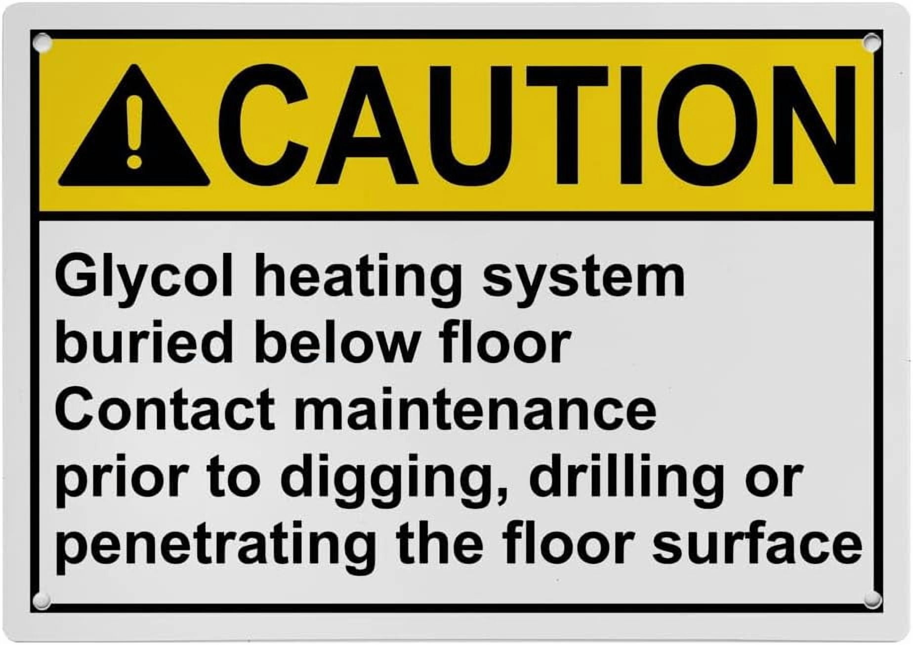 ANSI Safety Awareness Warning Sign 8"x12" Plastic Weatherproof "Glycol ...