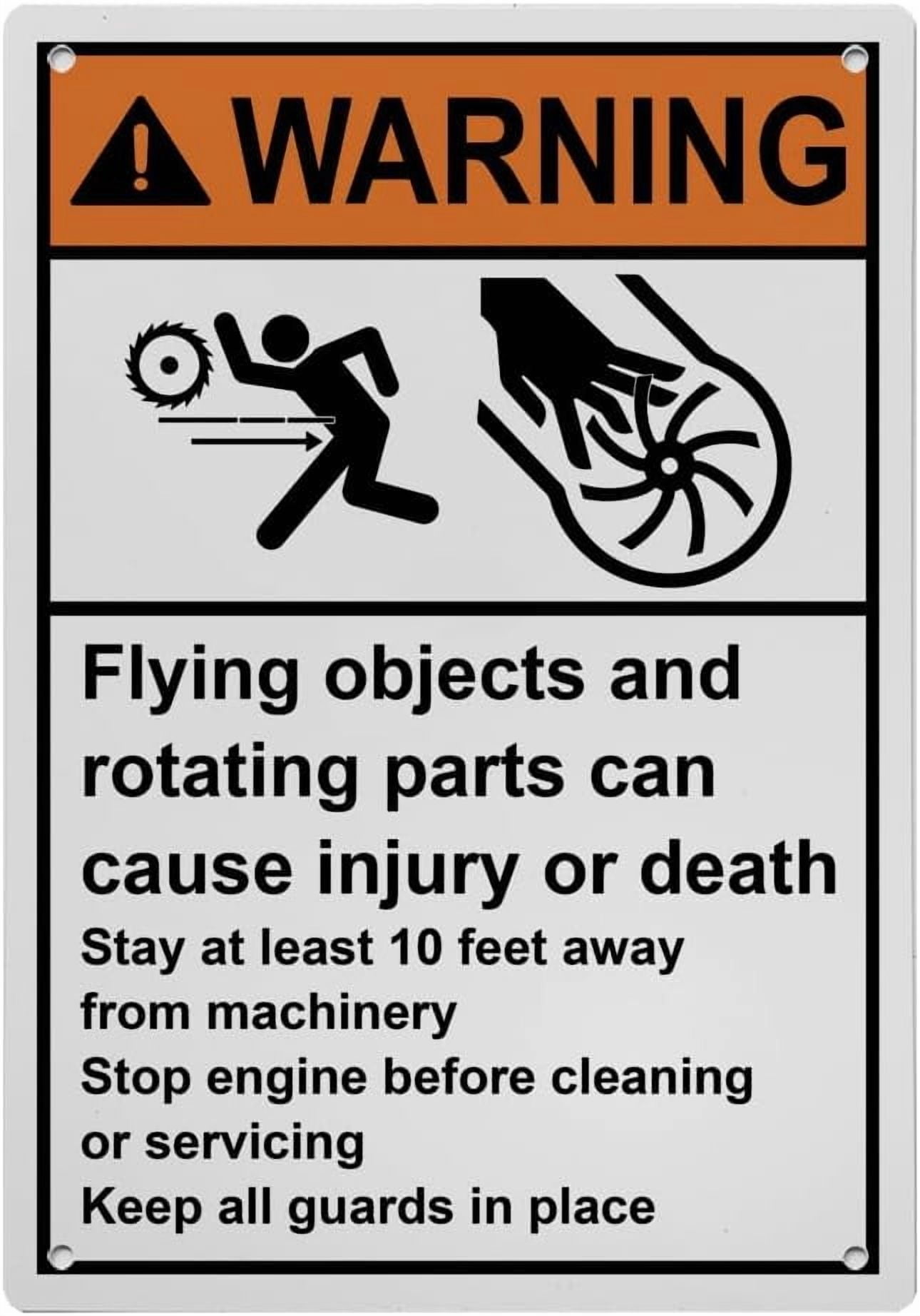 ANSI Vertical Machine Safety Sign #273 8"x12" Weatherproof UV Resistant ...