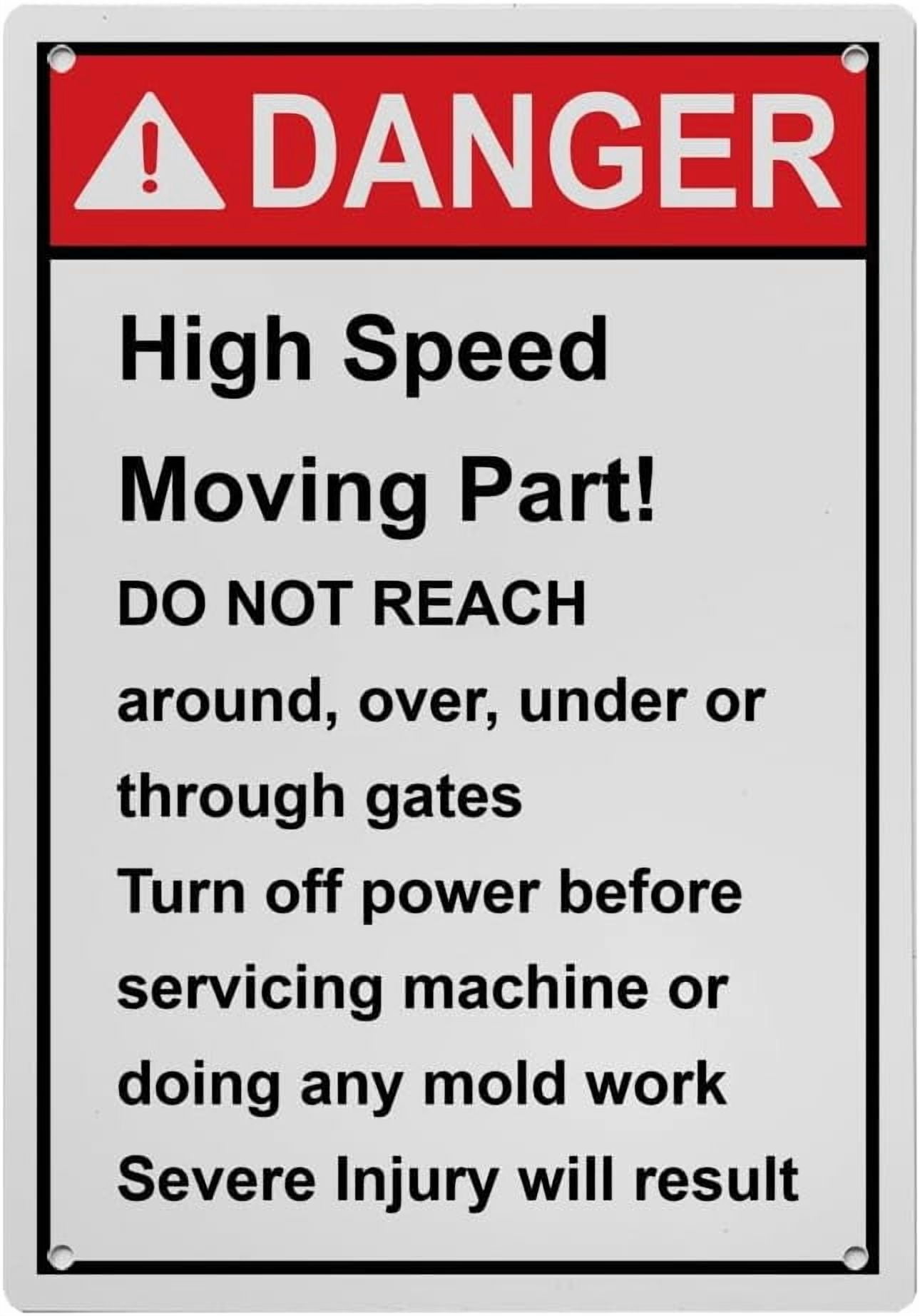 ANSI Vertical Machine Safety Sign #274 8"x12" Weatherproof UV Resistant ...