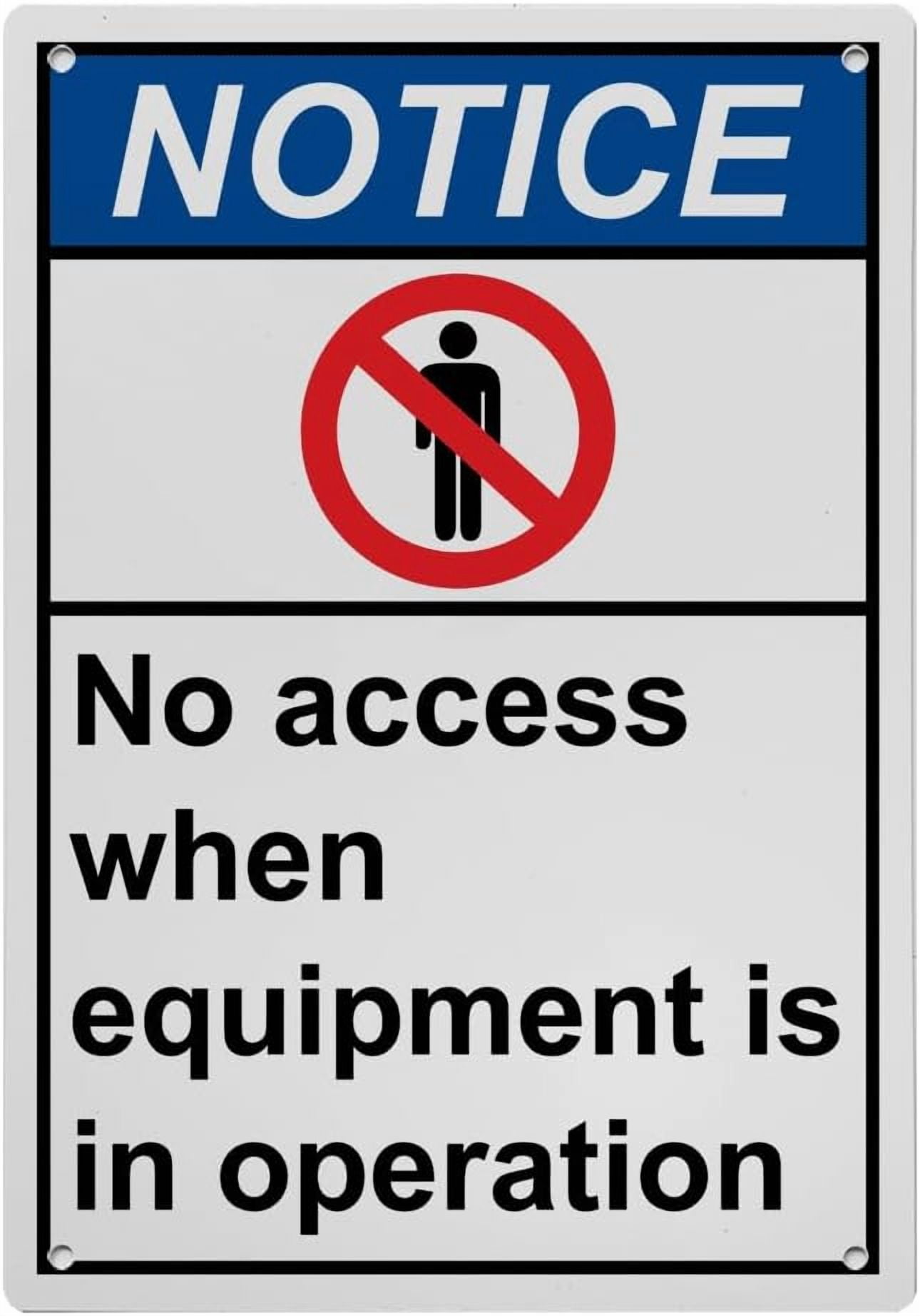 ANSI Vertical Machine Safety Sign 8"x12" Weatherproof UV Resistant ...