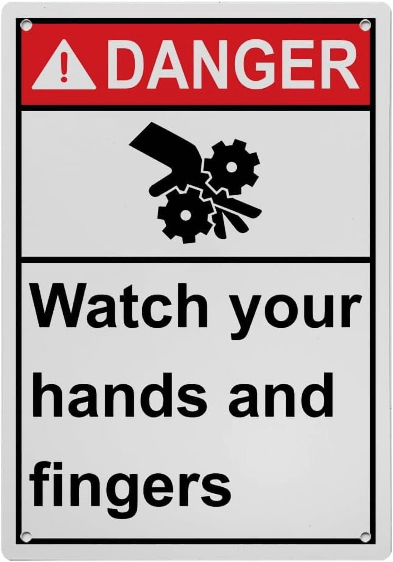 ANSI Vertical Machine Safety Sign 8"x12" Weatherproof UV Resistant ...