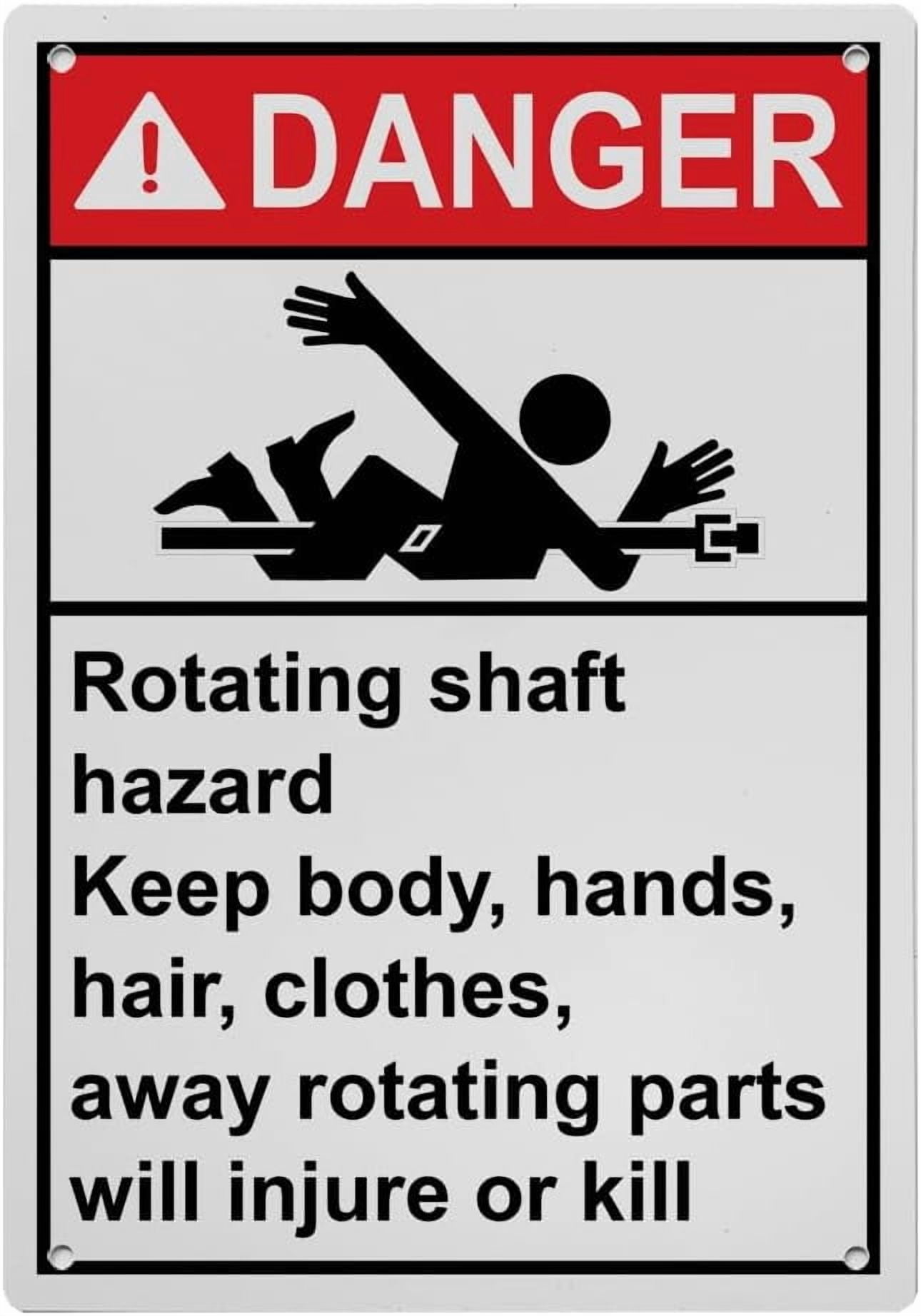 ANSI Vertical Machine Safety Sign 8"x12" Weatherproof UV Resistant ...