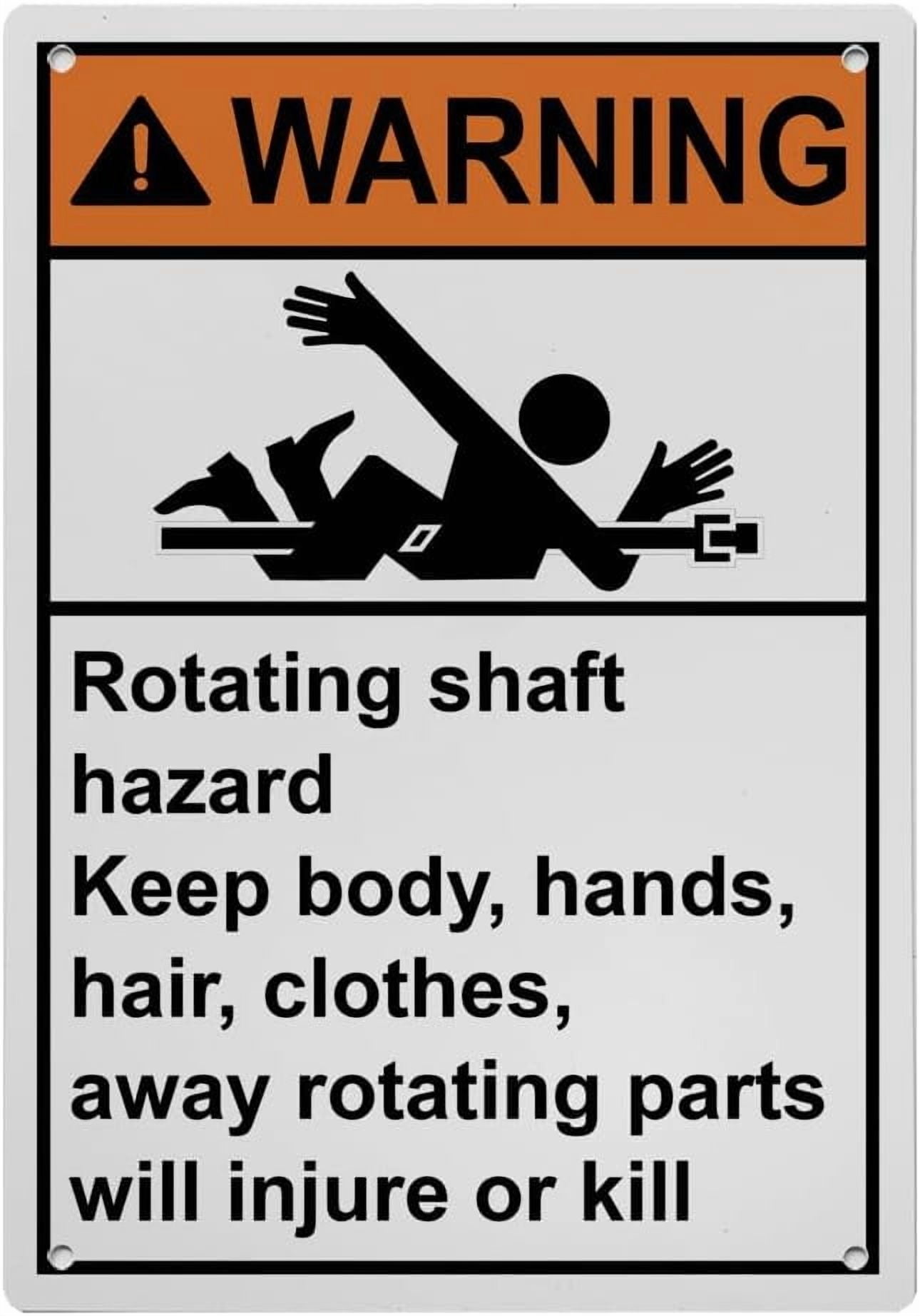 ANSI Vertical Machine Safety Sign 8"x12" Weatherproof UV Resistant ...