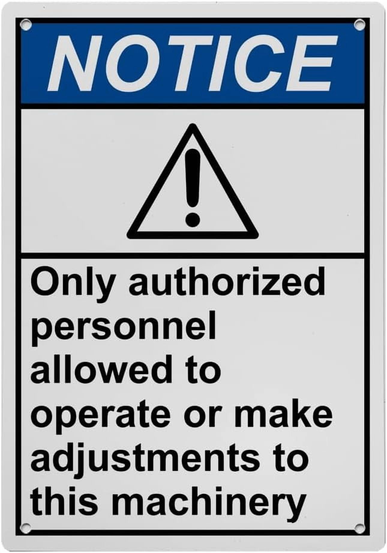ANSI Vertical Machine Safety Sign 8"x12" Weatherproof UV Resistant ...