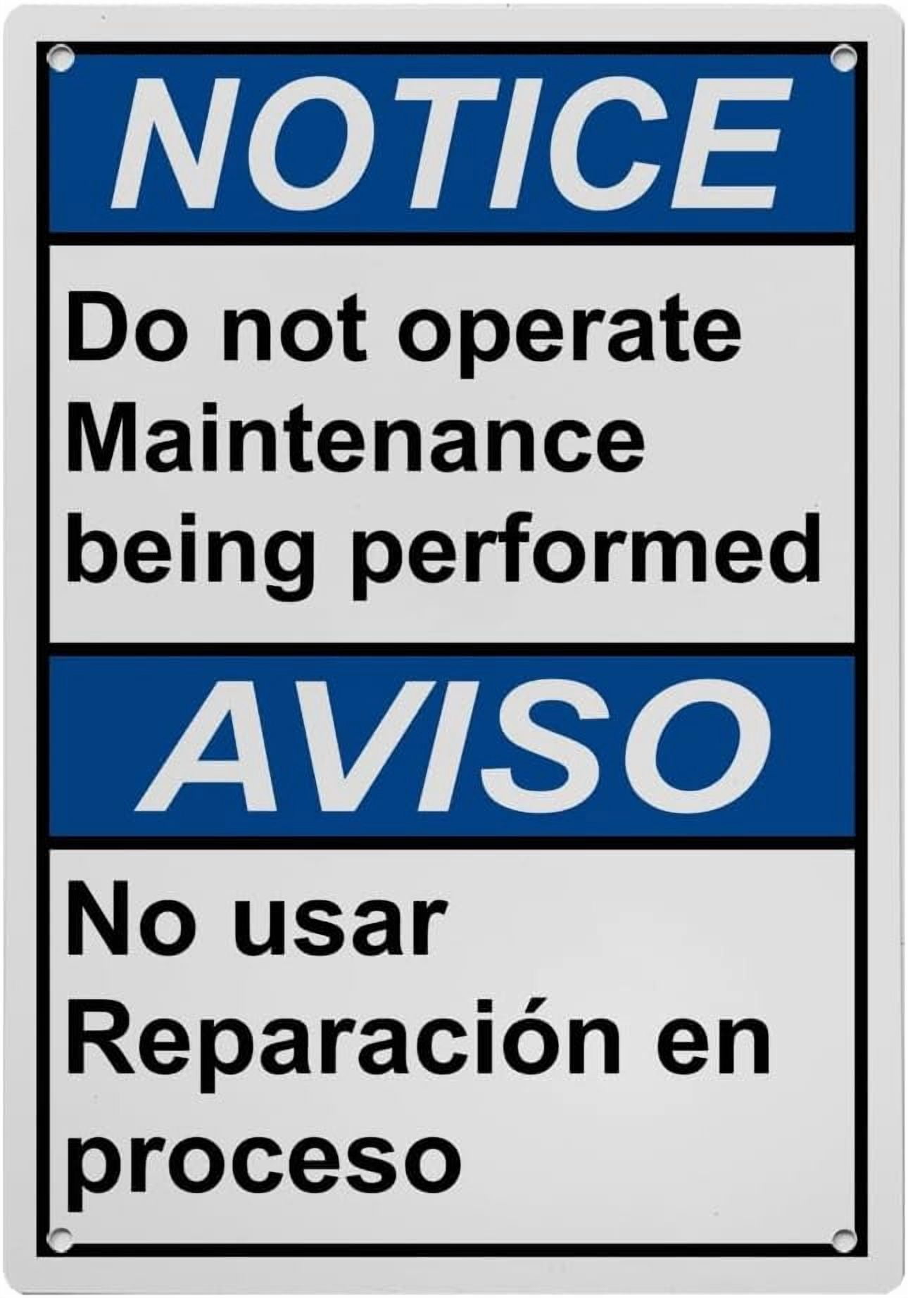 ANSI Vertical Machine Safety Sign 8"x12" Weatherproof UV Resistant ...