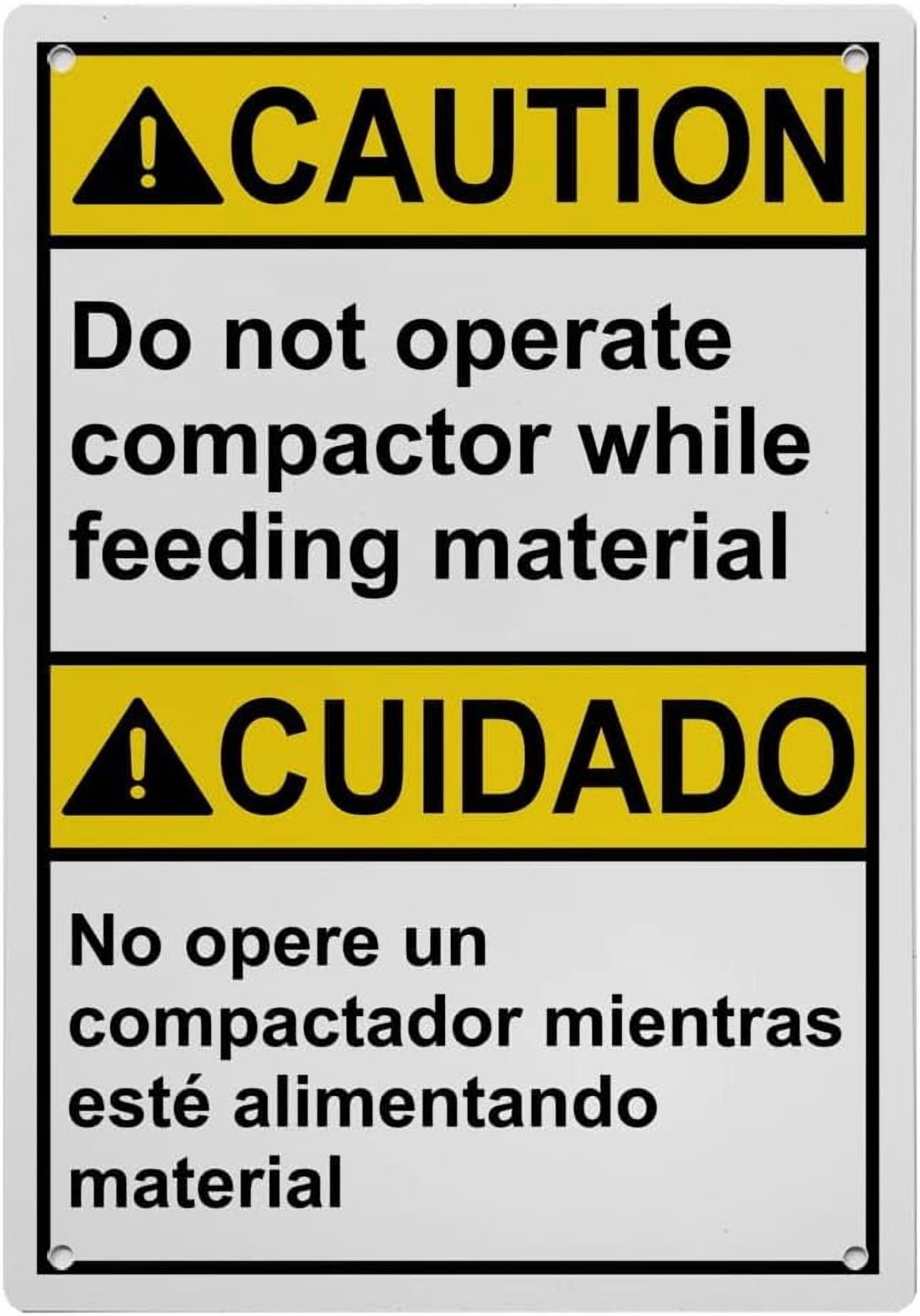 ANSI Vertical Machine Safety Sign 8"x12" Weatherproof UV Resistant Sign ...
