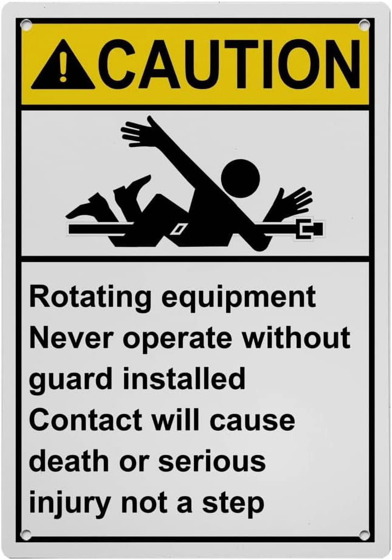ANSI Vertical Machine Safety Sign 8"x12" Weatherproof UV Resistant Sign ...