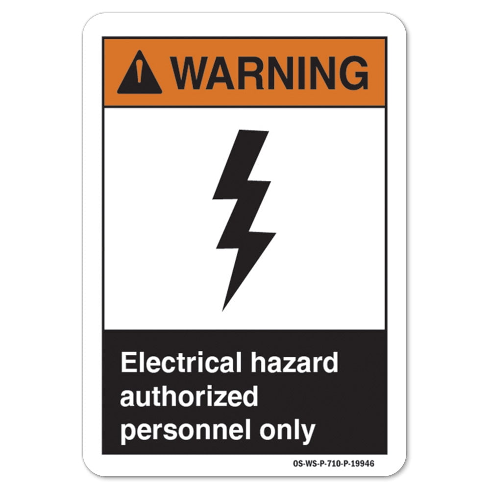 ANSI Warning Sign - Electrical Hazard Authorized Personnel Only | Decal ...