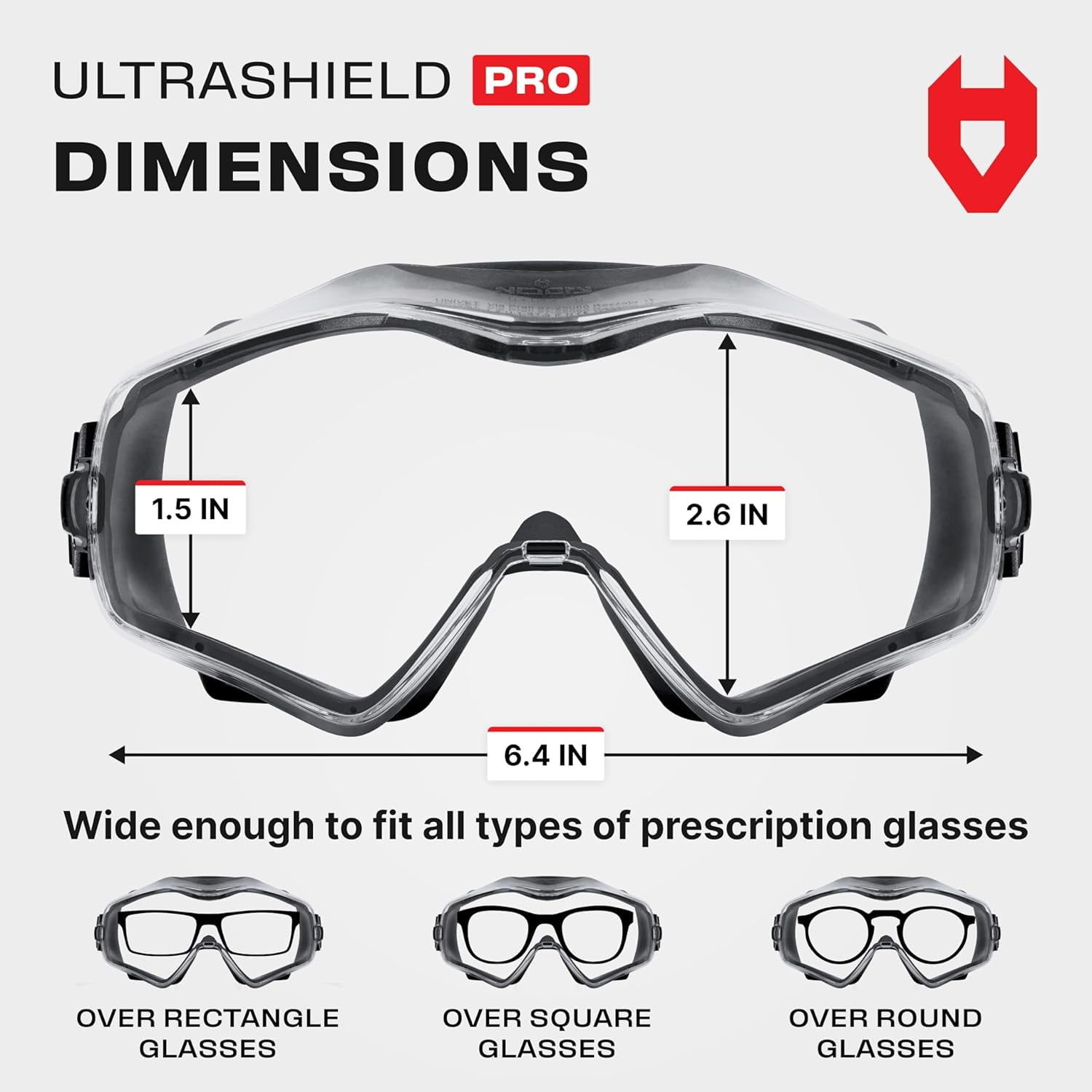 ANSI Z87.1 Certified Safety Goggles for Over Glasses with Anti-Fog ...