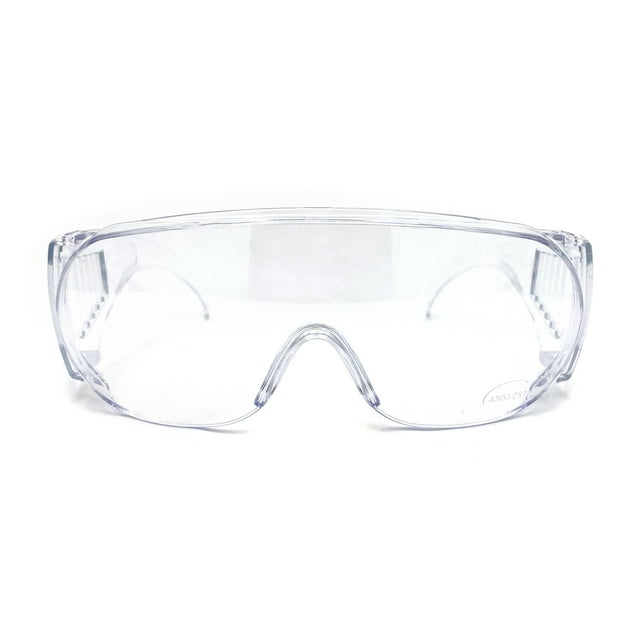 ANSI Z87.1 Fit Over Oversized Shield Clear Safety Glasses - Walmart.com
