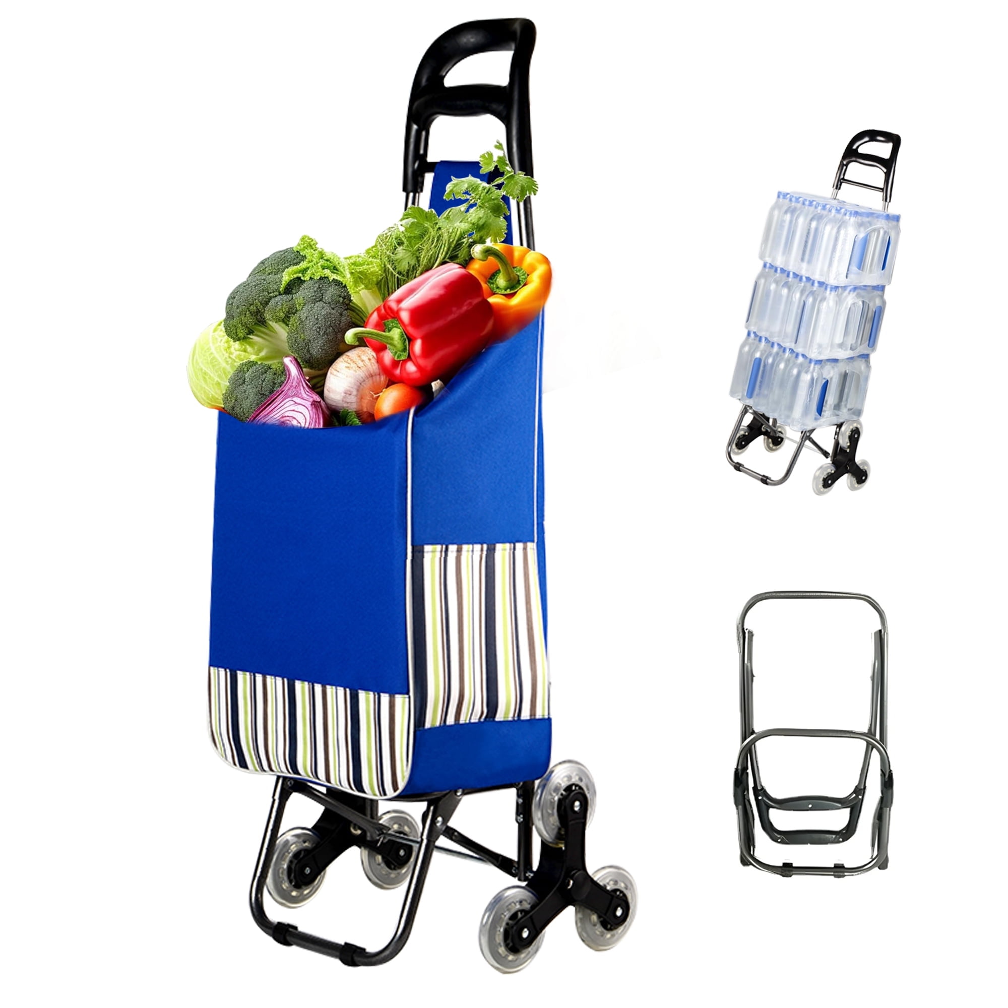 OHORTEB Collapsible Foldable Wagon, Beach Cart Capacity, Heavy Duty ...