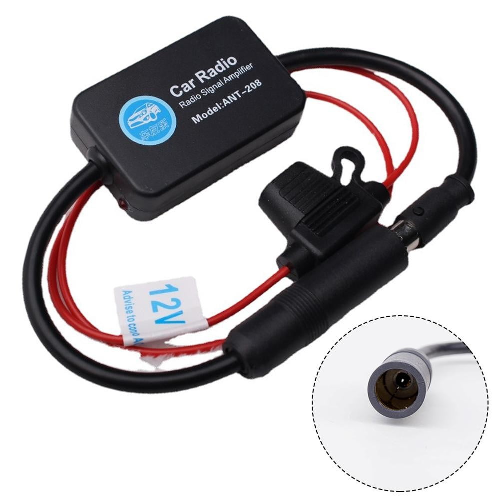 ANT-208 Active FM AM Car Radio Antenna Signal Booster with 12V Power ...