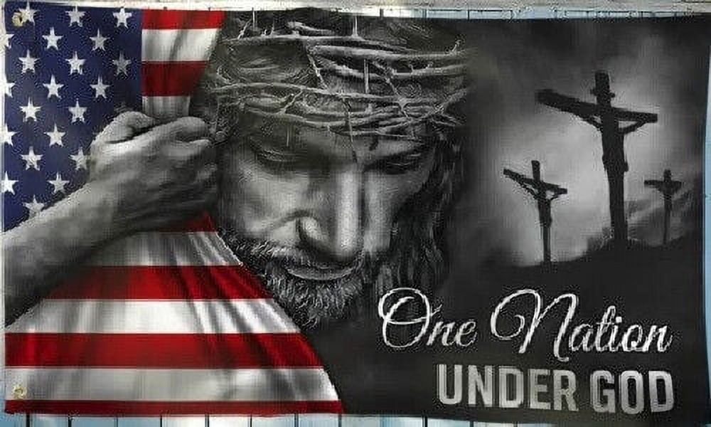 ANT Enterprises 3 ft x 5 ft One Nation Under God Patriotic USA Jesus ...