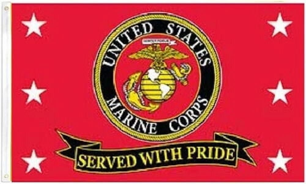 ANT Enterprises 3' x 5' Polyester US Marine Corps Served with Pride ...