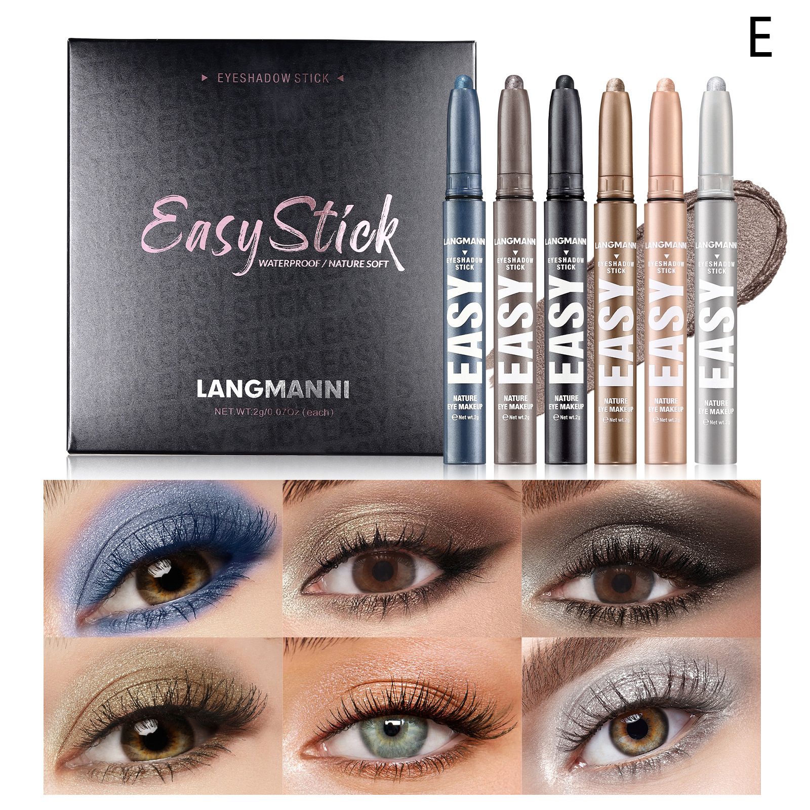 ANTBABA Long-Lasting Eye Makeup Eyeshadow Stick,6 PCS Multi-Color ...