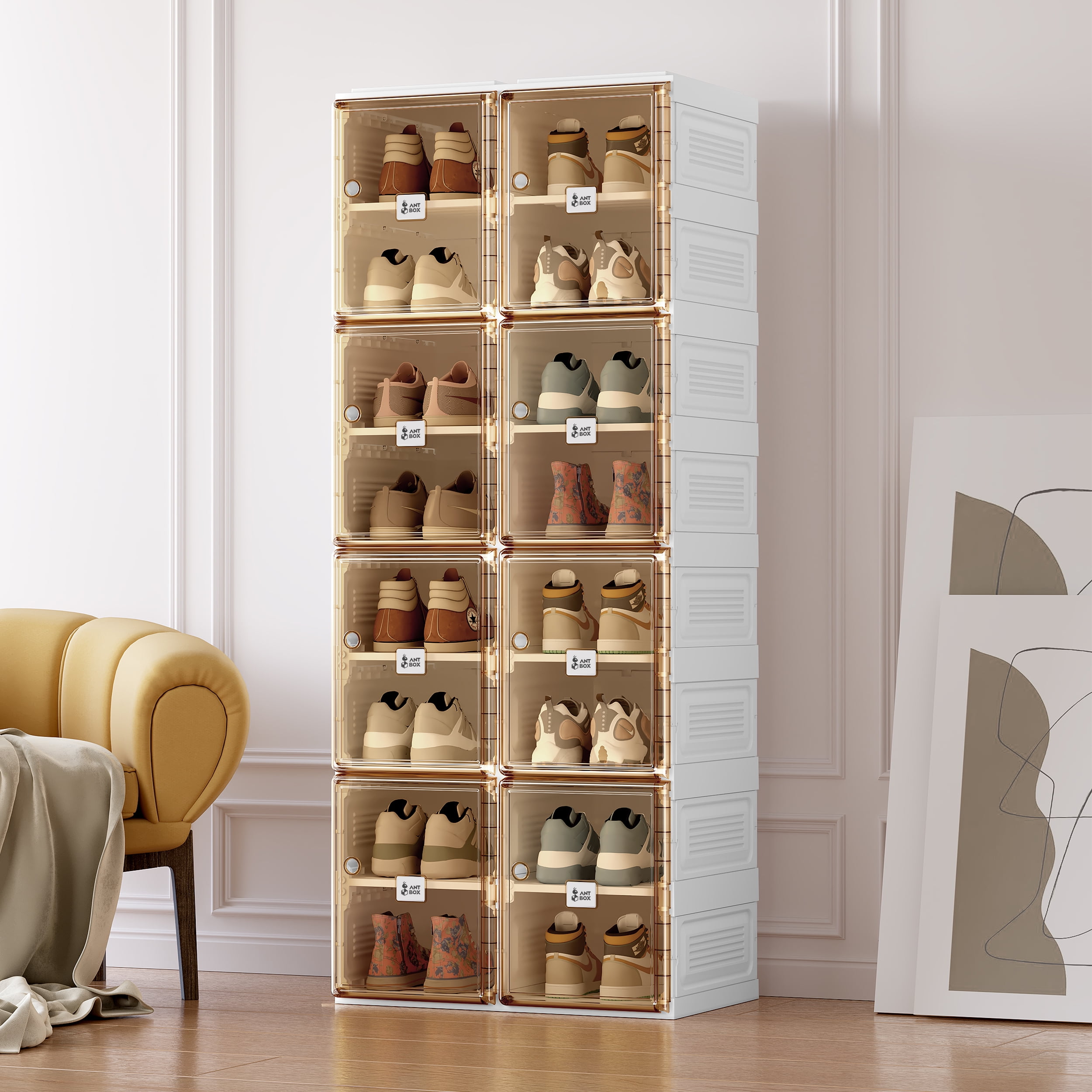 Home Essentials 2134 4-Tier Revolving Shoe Tree Silver Satin - Walmart.com