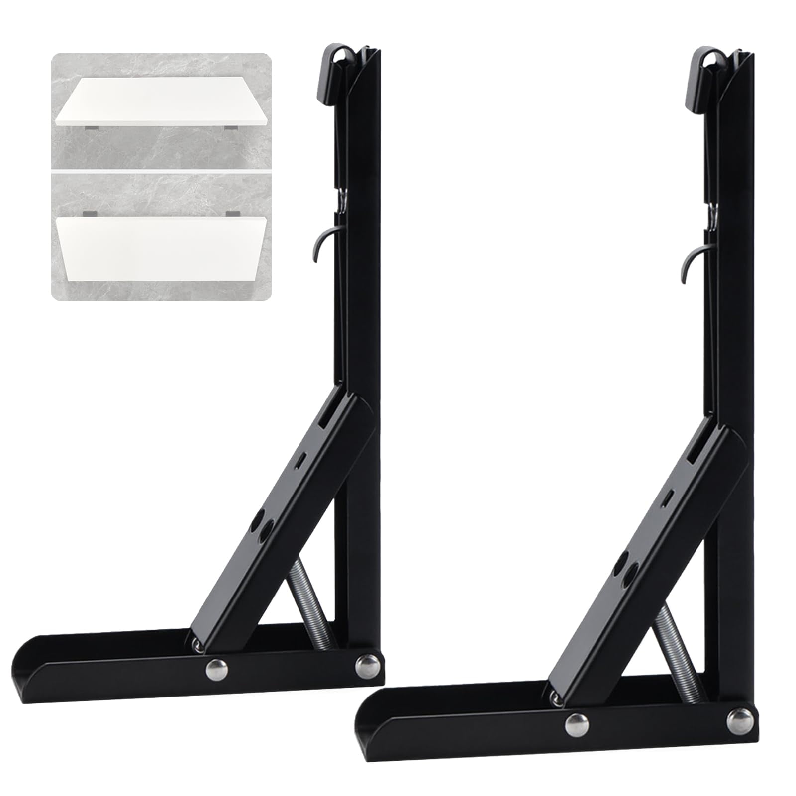 ANTEISI 12 in Folding Shelf Hinges, 90 Degree Fold Down Table Wall ...
