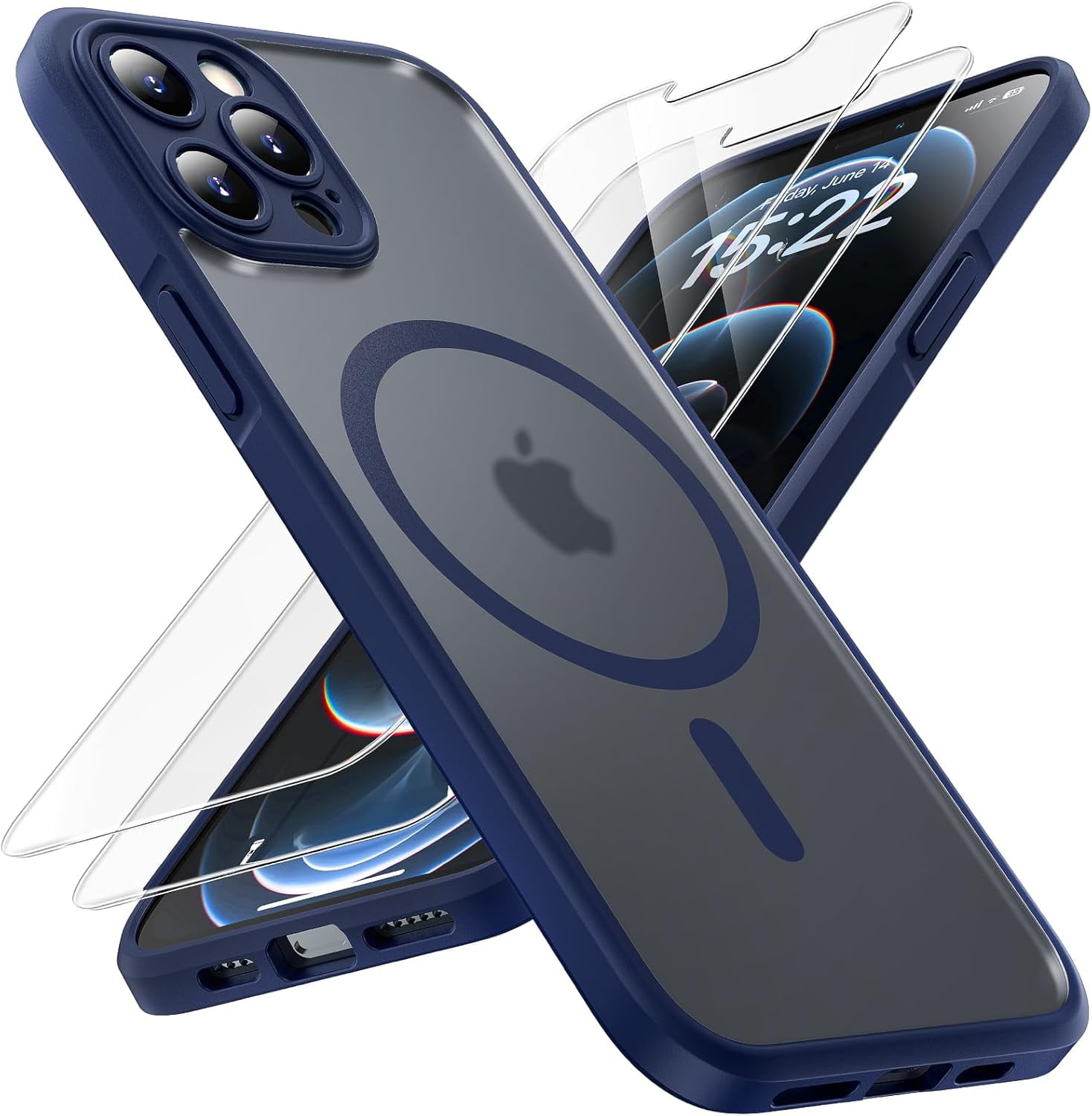 ANTHOUSE 3 in 1 Magnetic for iPhone 16 Pro Max Case, Upgraded Full Camera Protection, Compatible ...