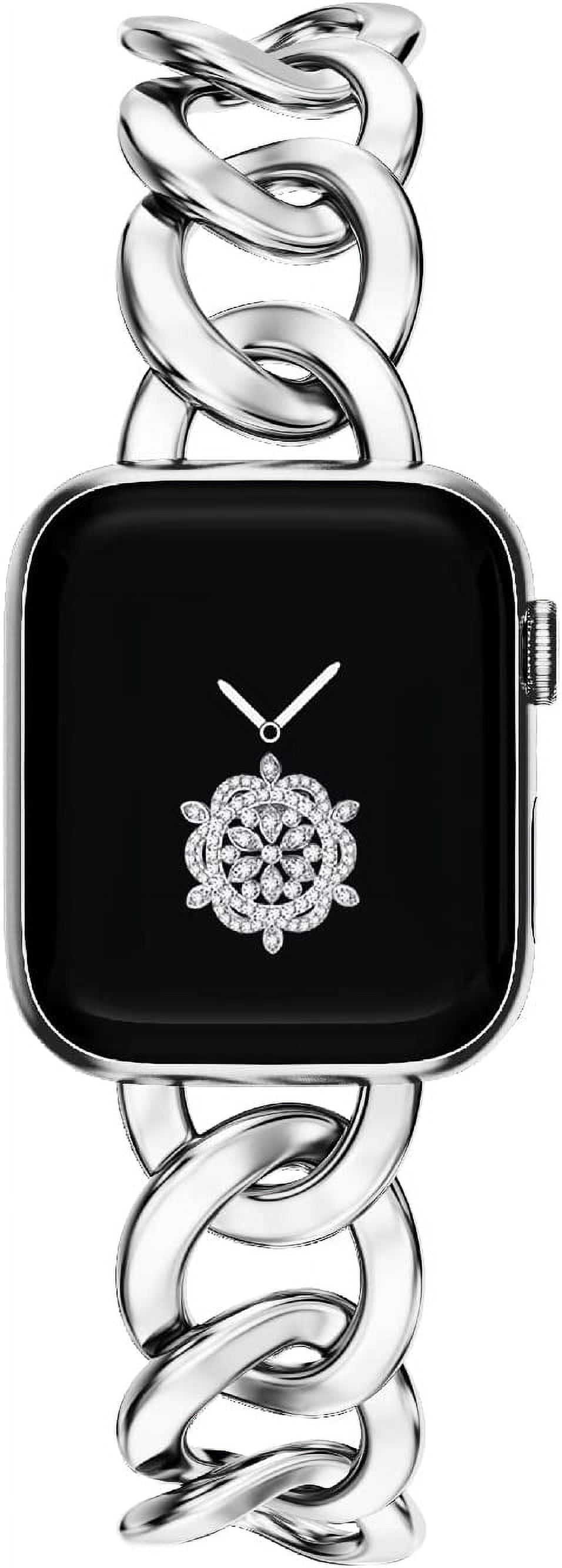 ANTHOUSE 42/44/45mm Gold Cool Chain Women Metal Smartwatch Band ...