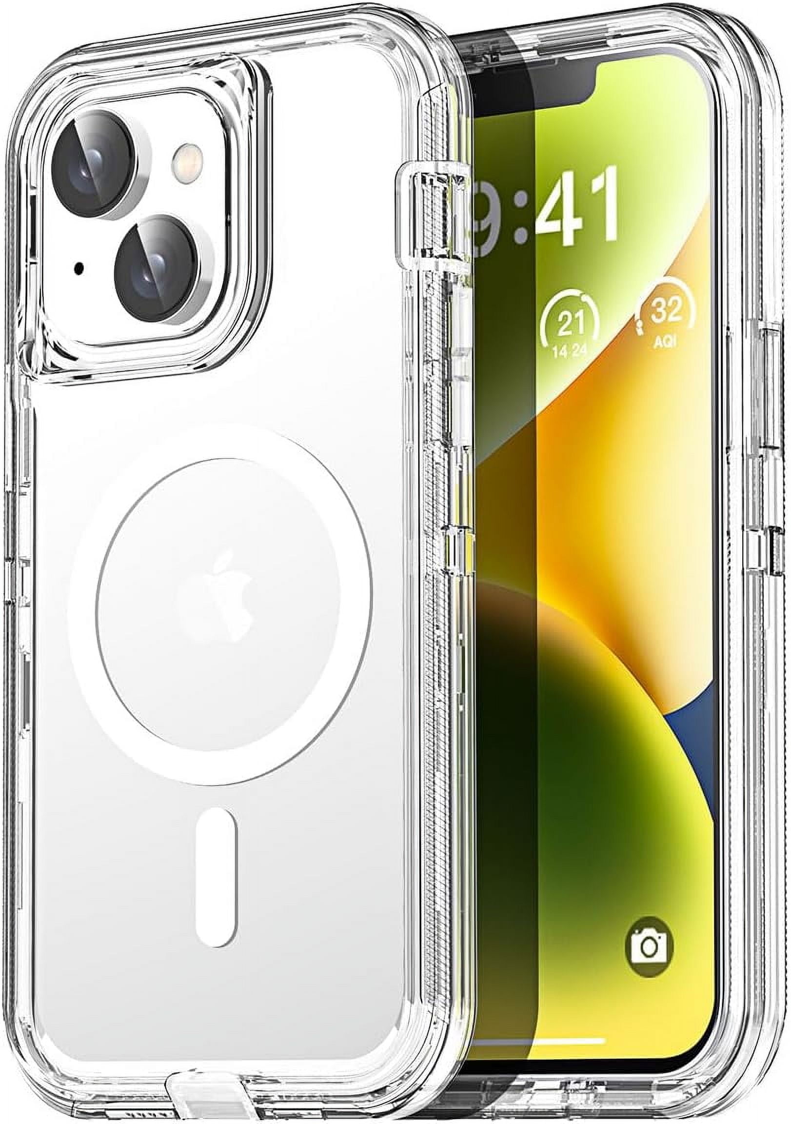 ANTHOUSE for iPhone 16 Pro Max Case Clear Compatible with MagSafe 3 in 1 Heavy Duty Drop ...