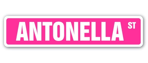 ANTONELLA Street Sign Childrens Name Room Sign | Indoor/Outdoor | 36 ...