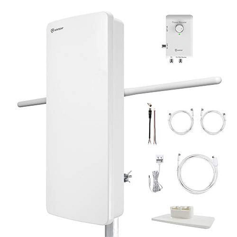 ANTOP ANTENNA HDTV ? FM Amplified Antenna AT-800SBS with Dual Outputs ...