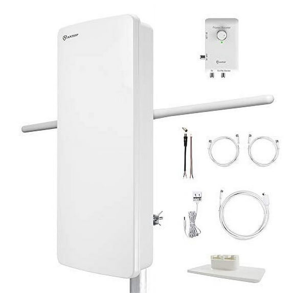 ANTOP ANTENNA HDTV ? FM Amplified Antenna AT-800SBS with Dual Outputs ...