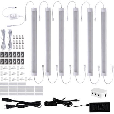 AIBOO LED Under Counter Light Rigid Bar Kit,12V Under Cabinet Lighting ...