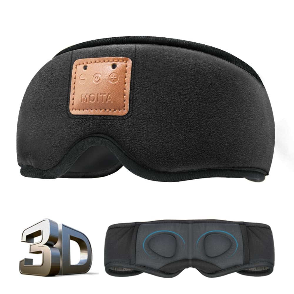 Sleep Headphones Bluetooth Sleep Mask, 3D Sleeping Eye Mask with Built ...