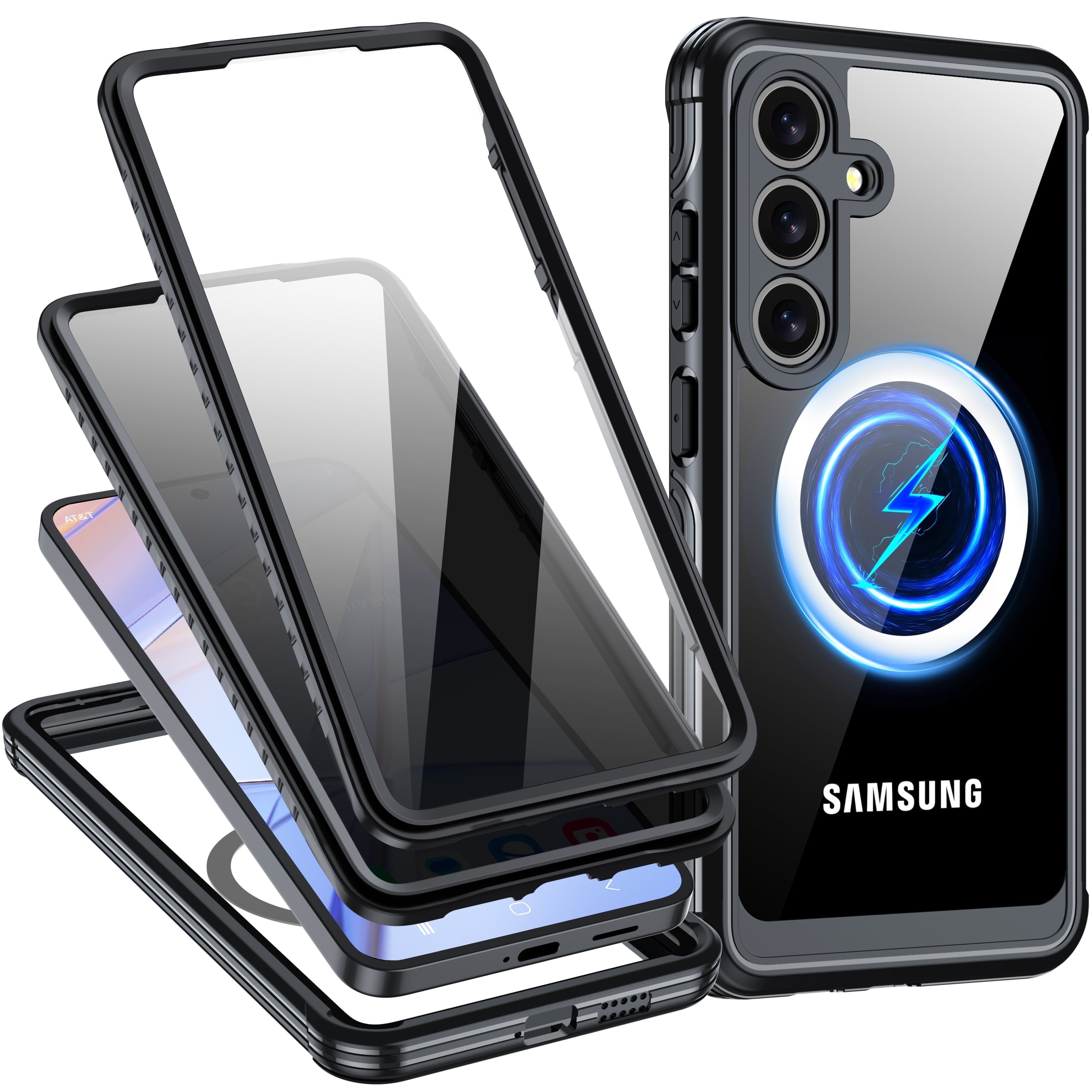 ANTSHARE for Samsung Galaxy S25 Plus, with Built-in Anti Peep&HD Screen ...