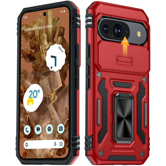 ANTSHARE for Google Pixel 9/ Pixel 9 Pro Case with Stand, Heavy Duty ...