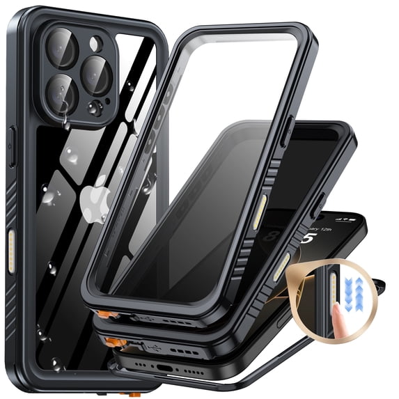 ANTSHARE for iPhone 16 Pro Case, Double Front Frame Built-in HD Screen ...