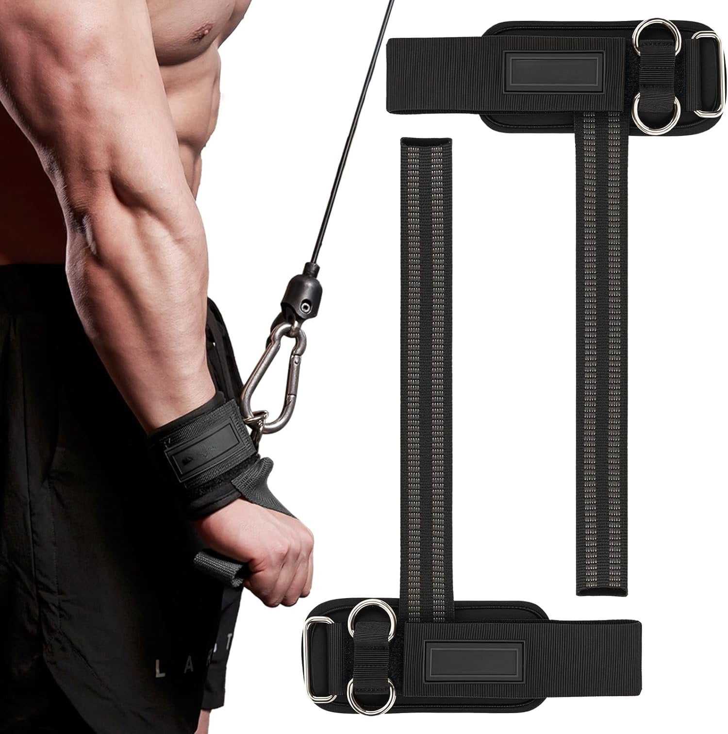 ANUEKLEAR Non-Slip Wrist Straps for Weightlifting Deadlifting, Gy ...